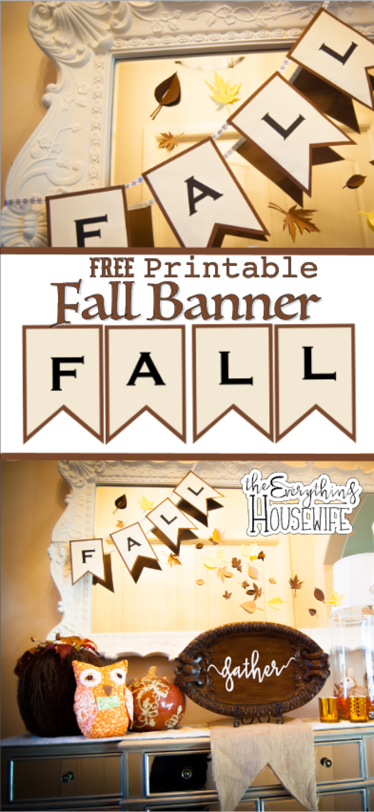 Fall Banner and Thanksgiving Decor-Free Printable Version – The ...
