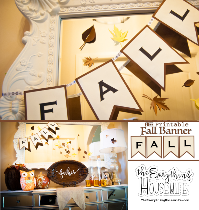 Fall Banner and Thanksgiving Decor-Free Printable Version – The ...
