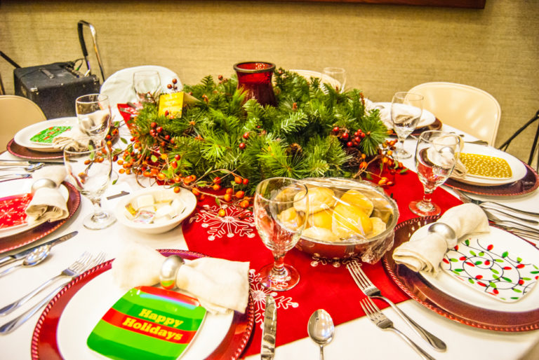 Ward Christmas Party-Table Settings – The Everything Housewife
