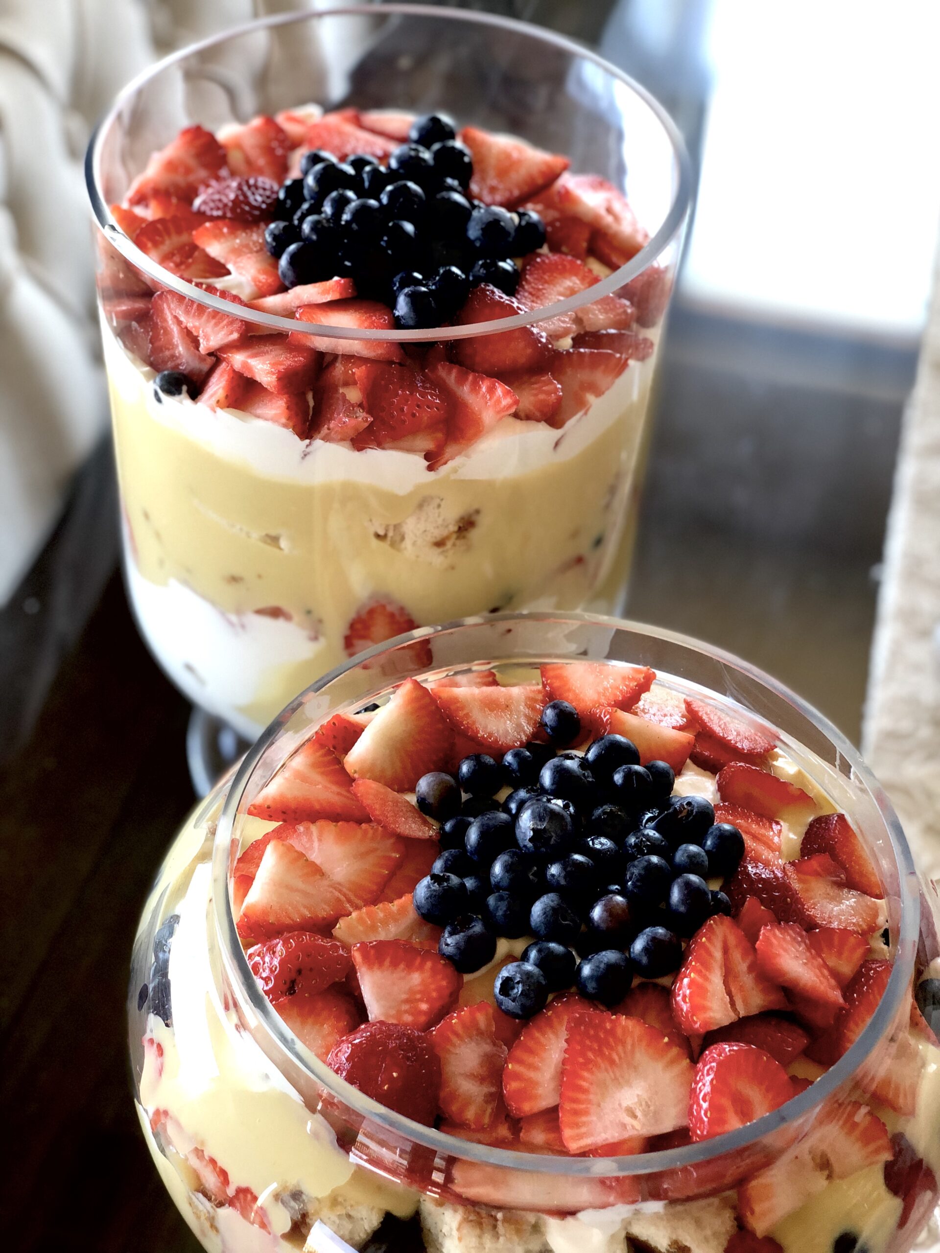 Heavenly Red, White, and Blue Angel Food Cake Trifle—Layer By Layer ...