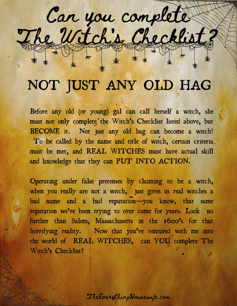 THE WITCH’S CHECKLIST–The History of Halloween Series, Article 3 – The ...